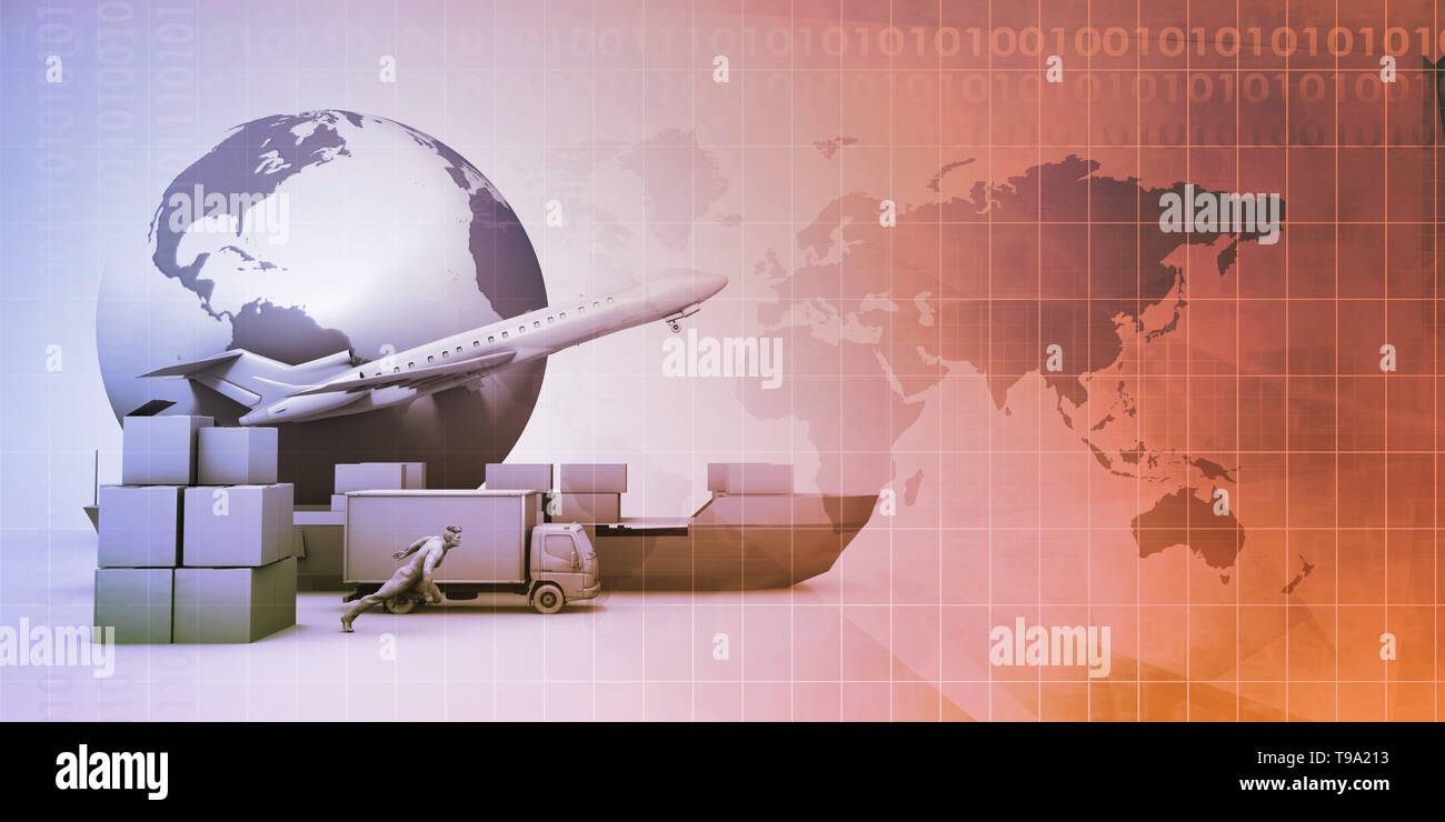Global Distribution Network for Delivery and Transport Stock Photo - Alamy