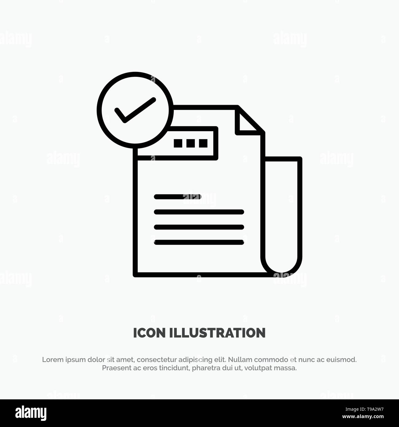 Check Checklist Feature Featured Features Line Icon Vector Stock Vector Image And Art Alamy