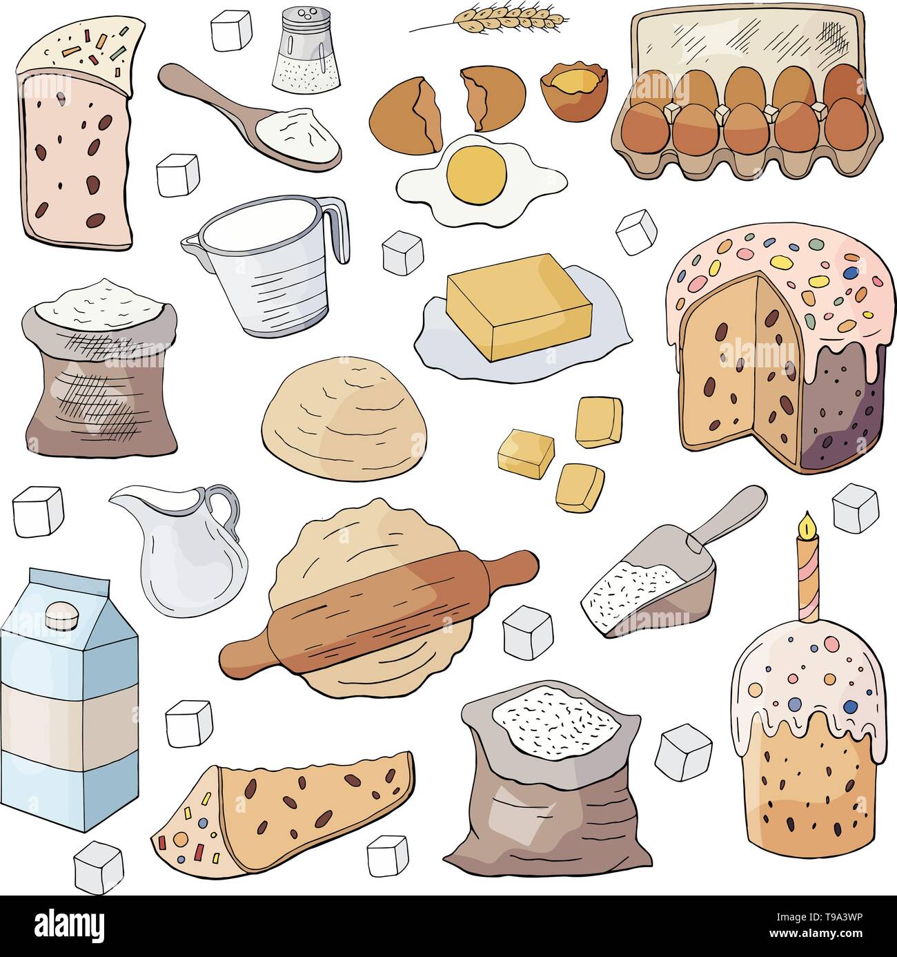 Butter cake Stock Vector Images - Alamy