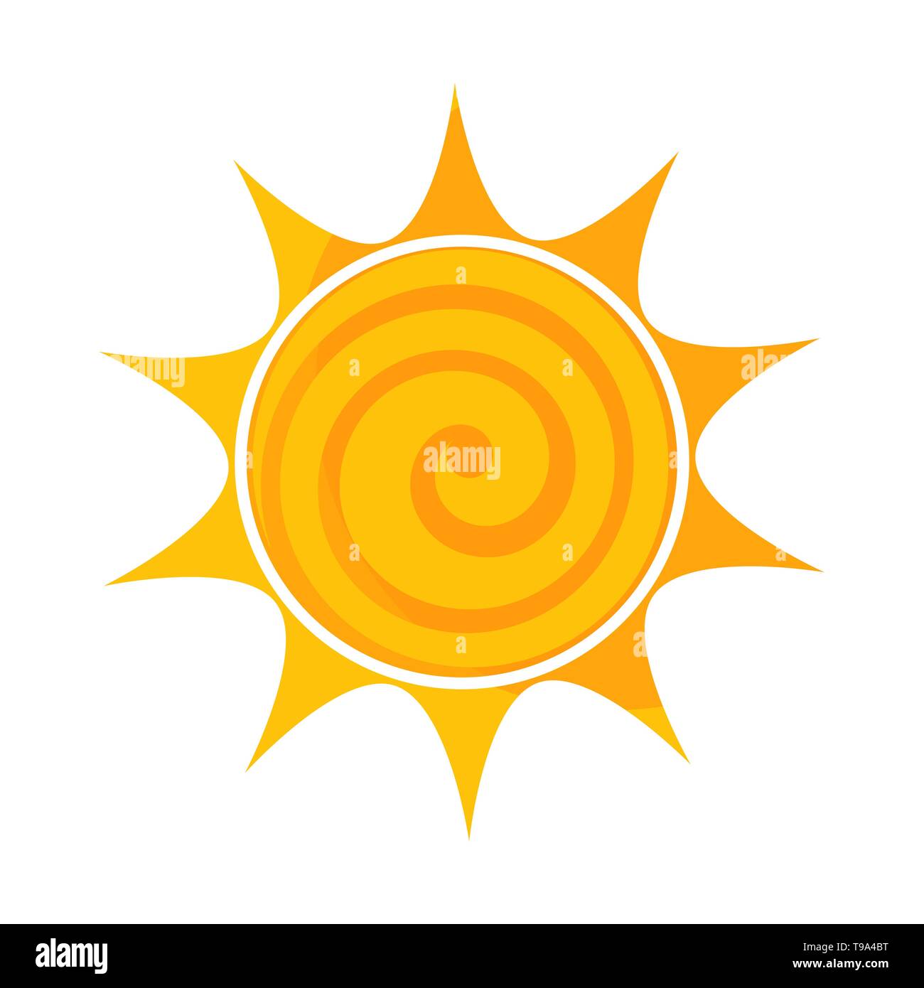 Bright sun painted on Stock Vector Images - Alamy