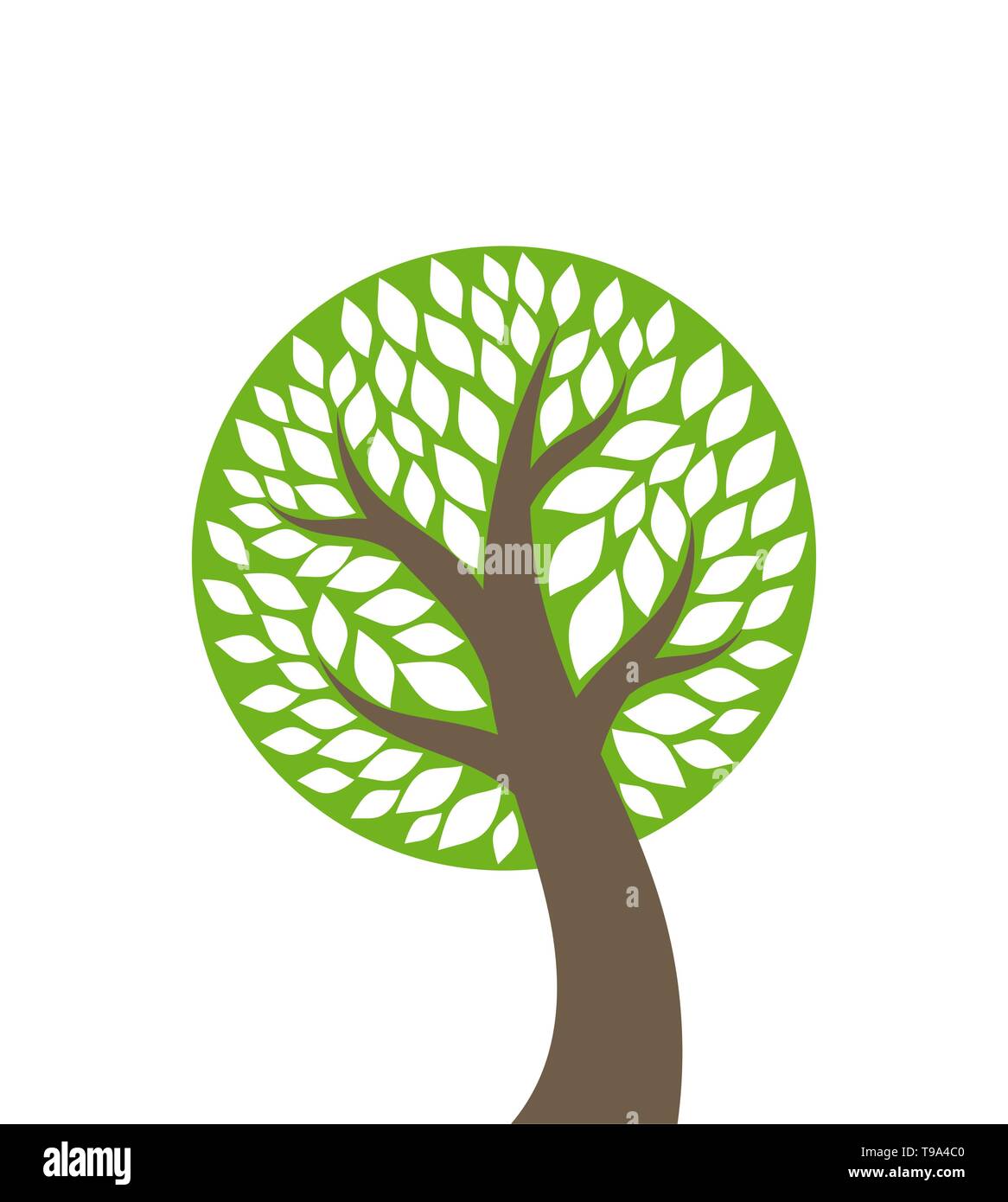 Tree icon isolated on white background. Vector illustration Stock ...