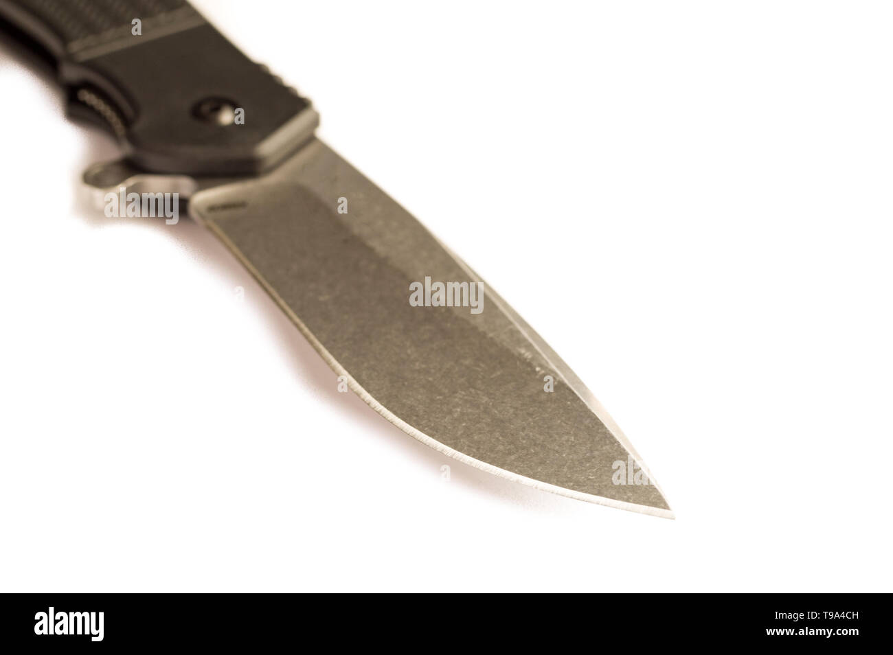 Knife at an angle. Blade knife at an angle Stock Photo - Alamy