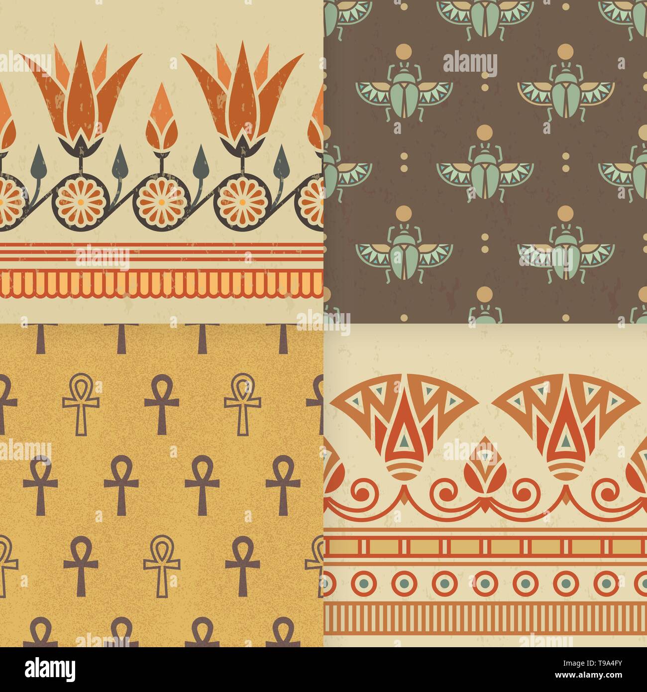 Egyptian style art pattern hi-res stock photography and images - Alamy