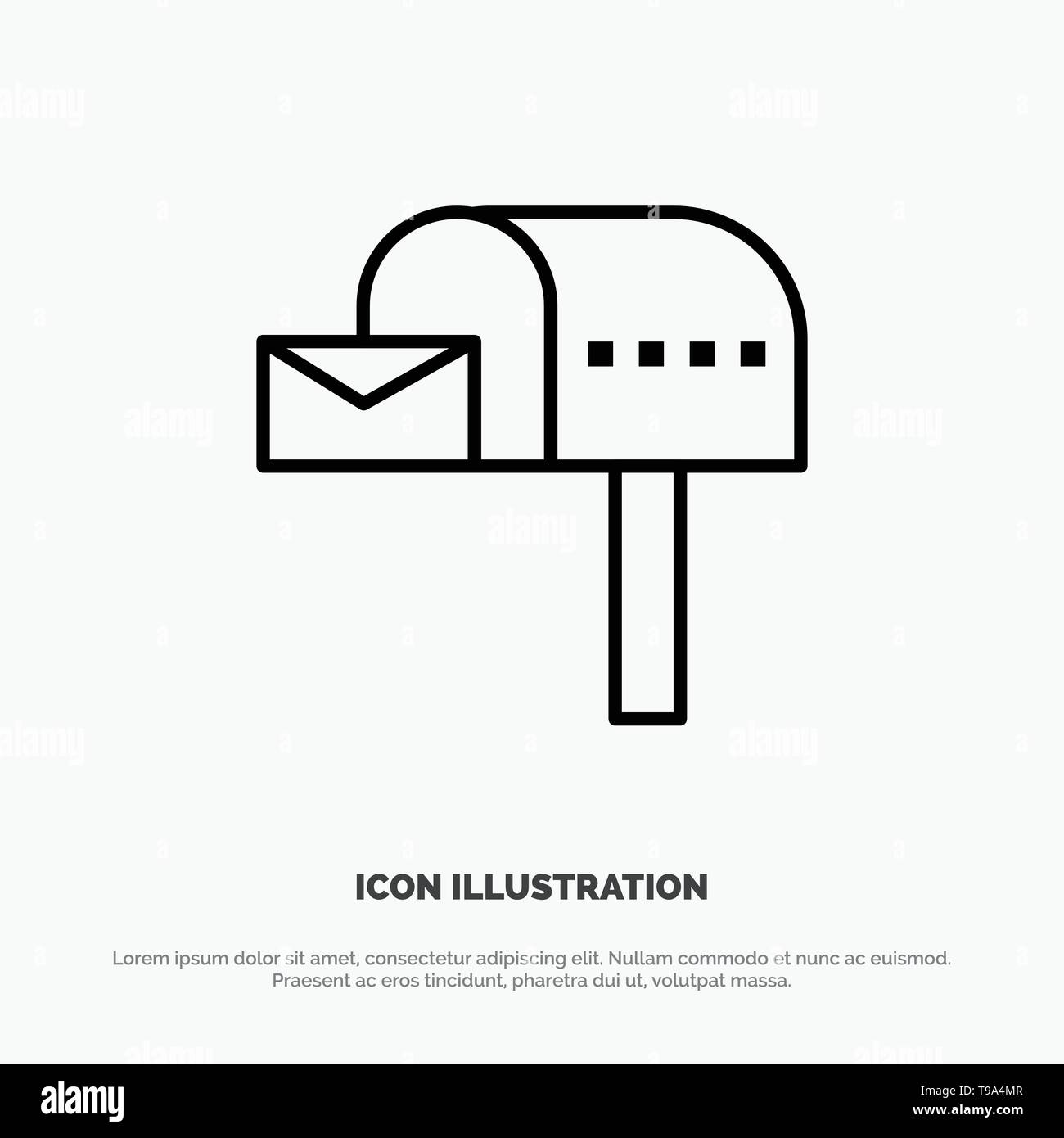 Retro mailbox Stock Vector Images - Alamy