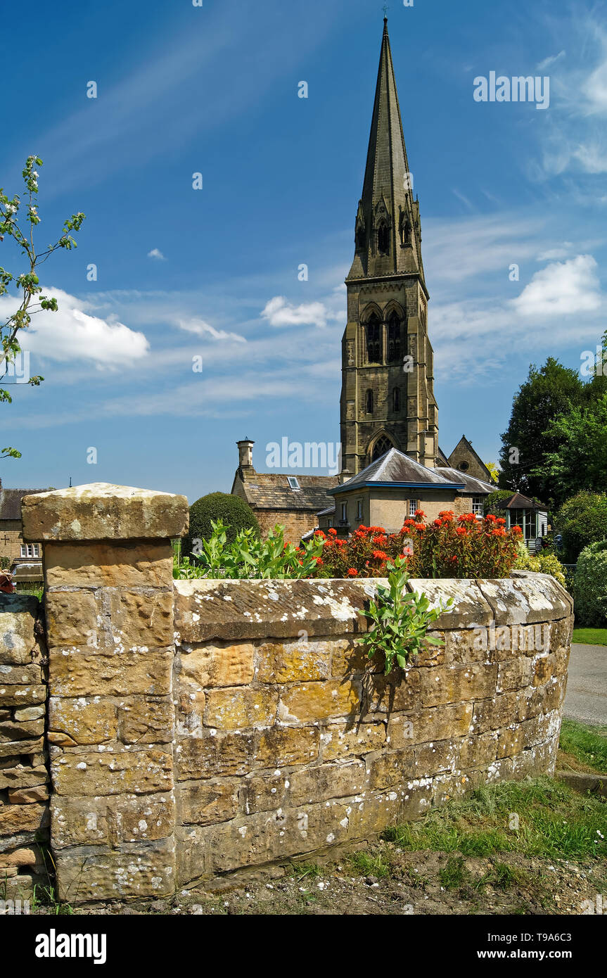 Edensor church hi-res stock photography and images - Alamy