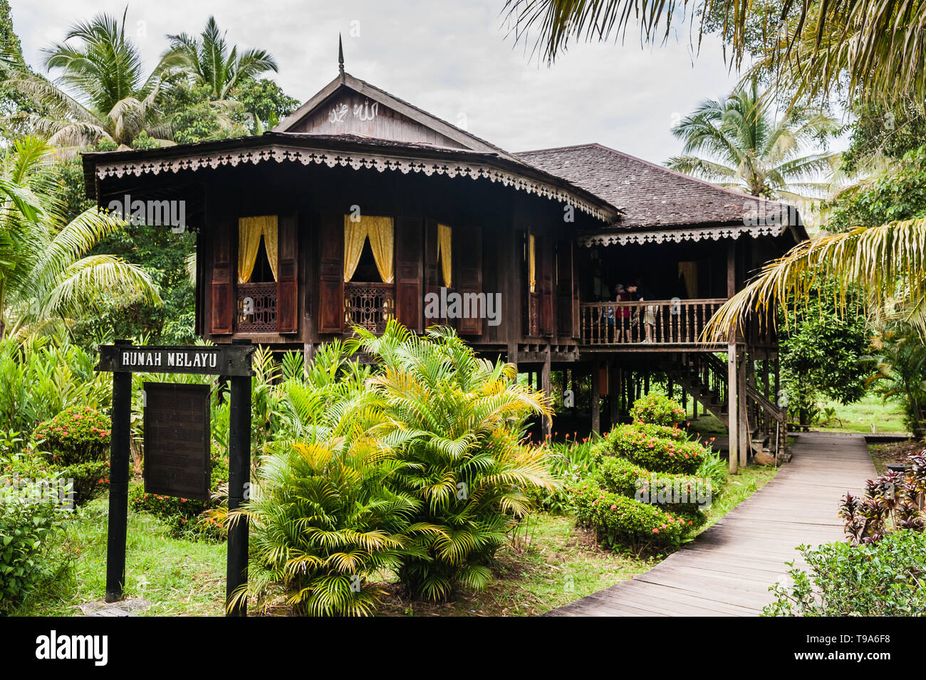 A Sarawakian Malay traditional house in Malaysian Borneo Stock Photo ...