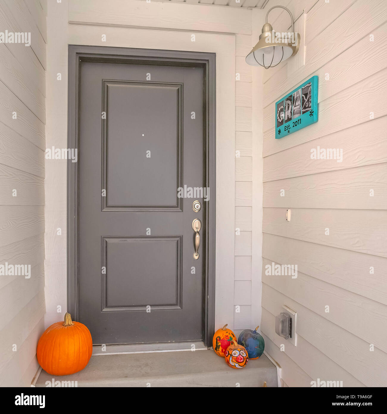 Clear Square Entryway of a home with a narrow passage way leading to ...