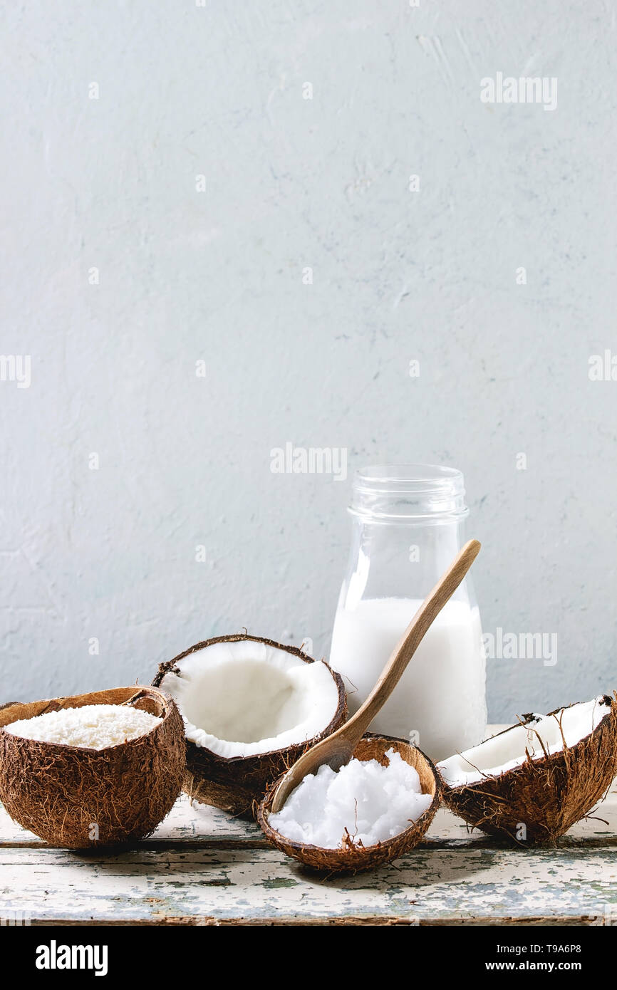 Variety of coconut products Stock Photo - Alamy