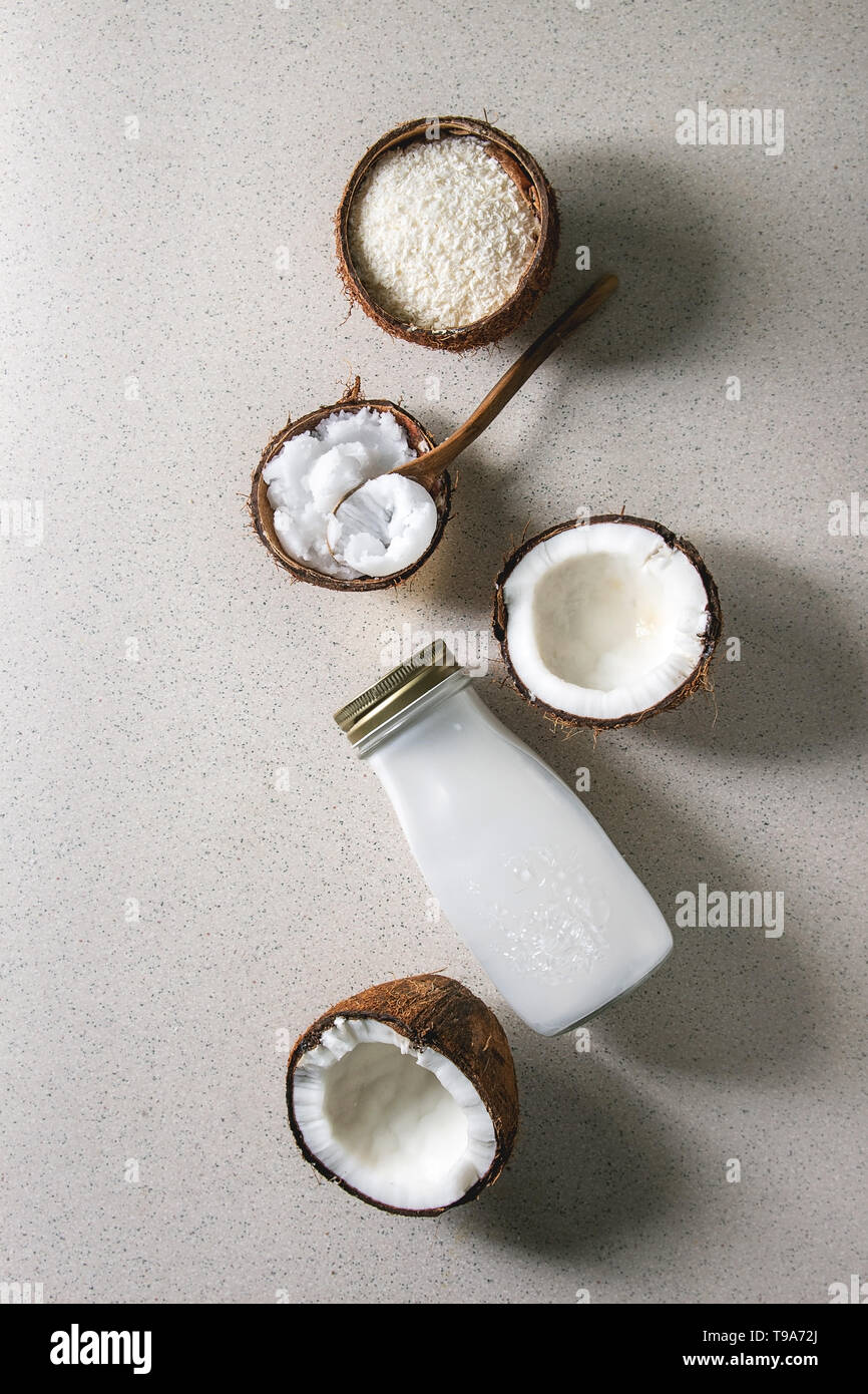 Variety of coconut products Stock Photo - Alamy