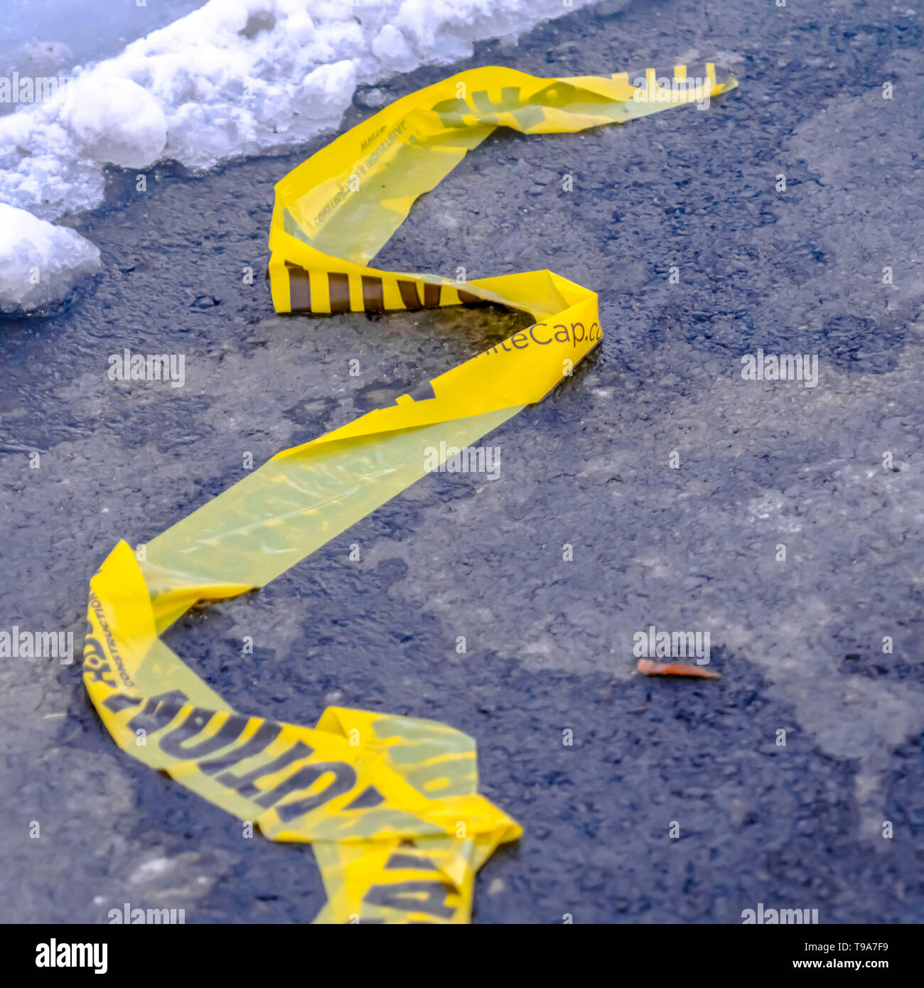 Caution tape in landscape hi-res stock photography and images - Alamy