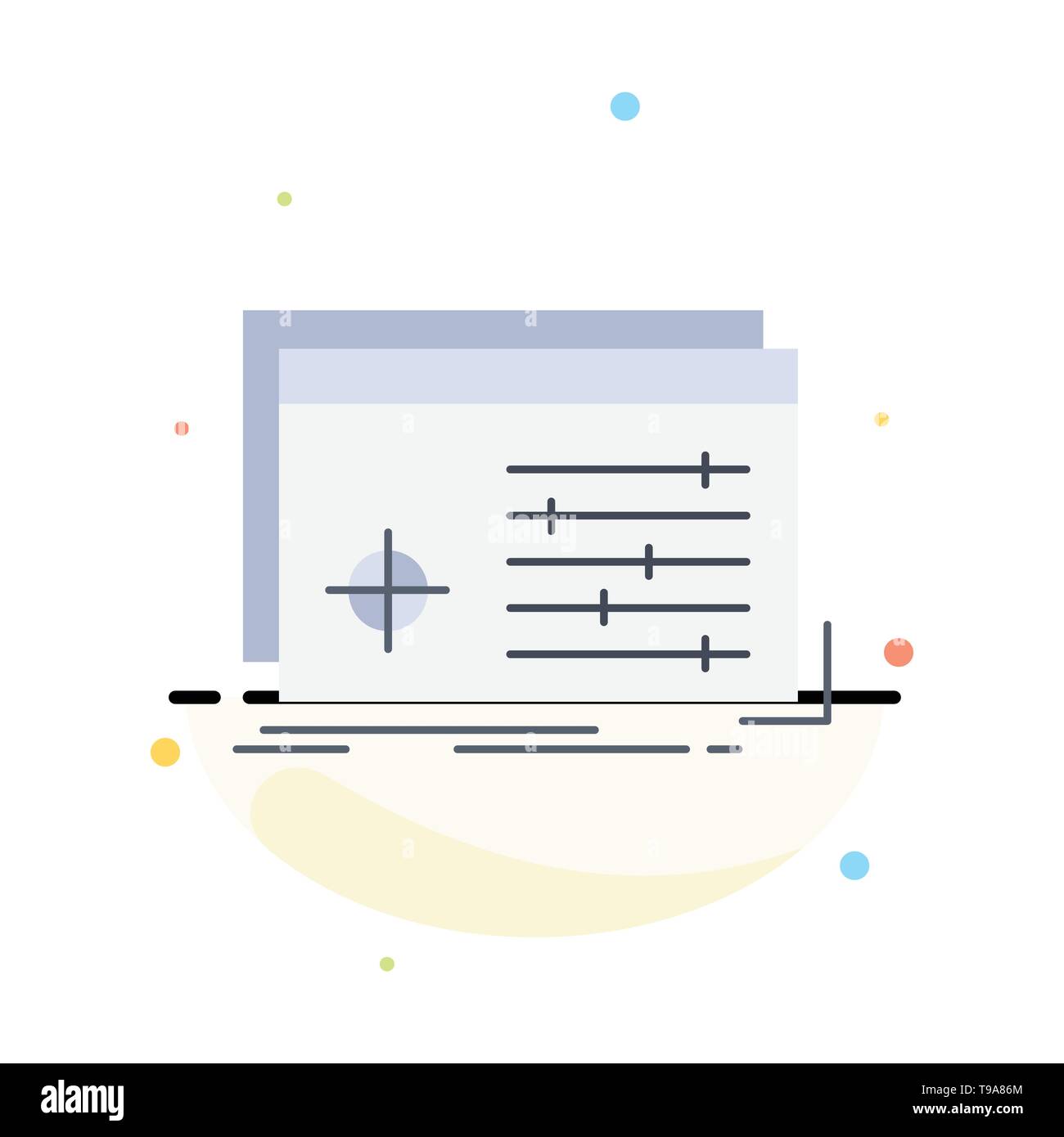 File Object Processing Settings Software Flat Color Icon Vector Stock Vector Image And Art Alamy