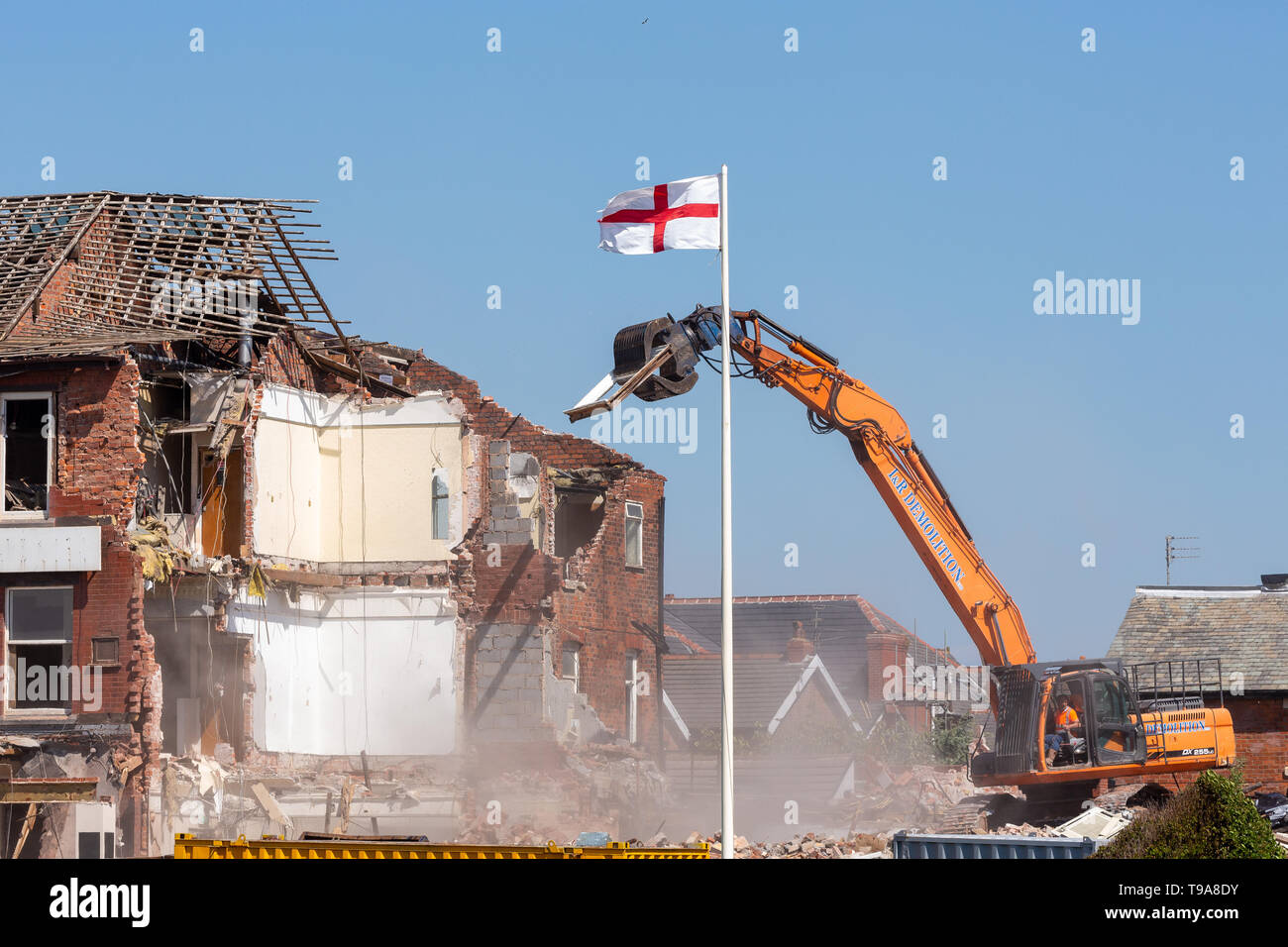 demolition work in progress as the chadwick hotel on the promenade of ...