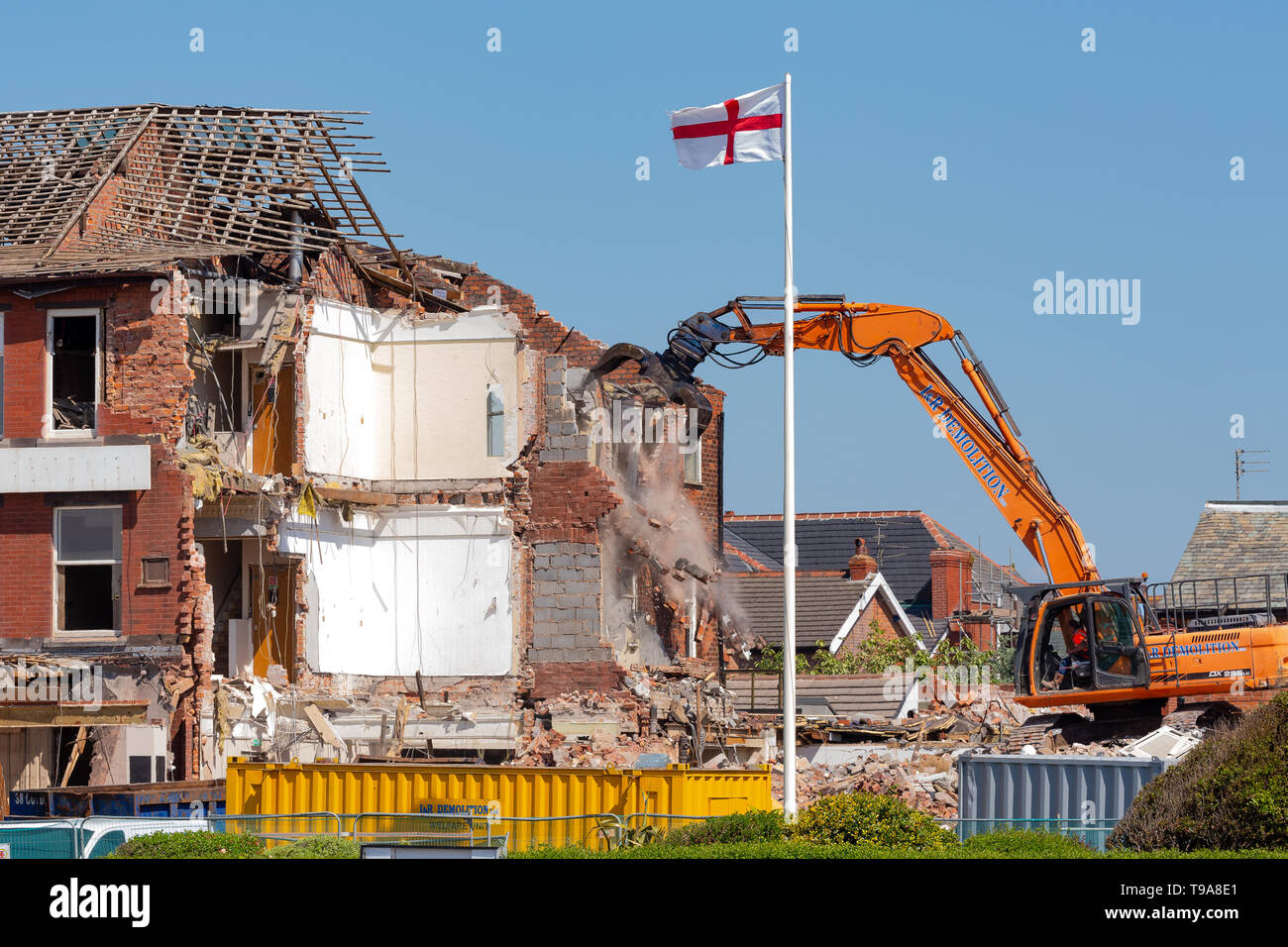 demolition work in progress as the chadwick hotel on the promenade of ...