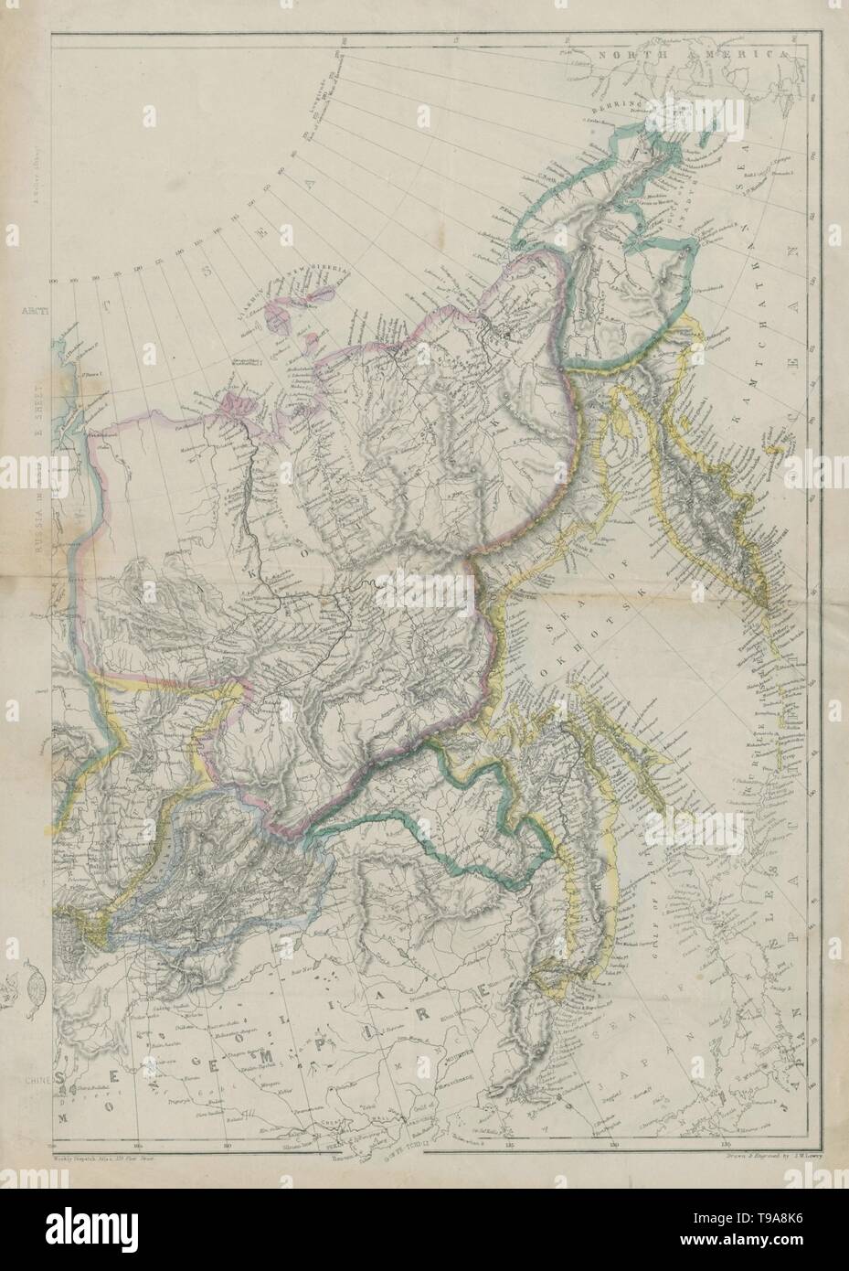 Yakutsk map hi-res stock photography and images - Alamy