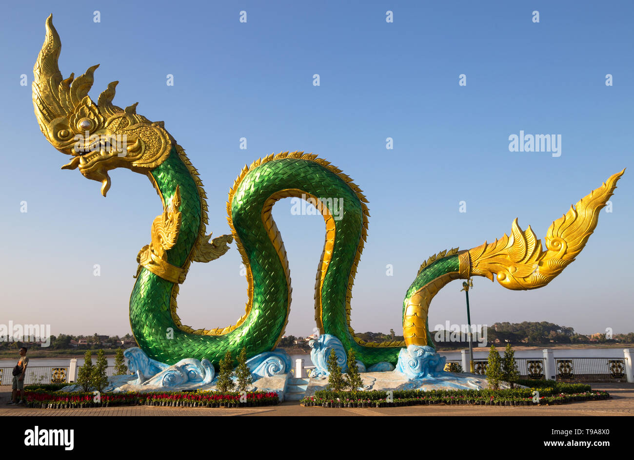 NONG KHAI, THAILAND, JANUARY 29, 2019 - Naga Statue in Nong Khai on ...