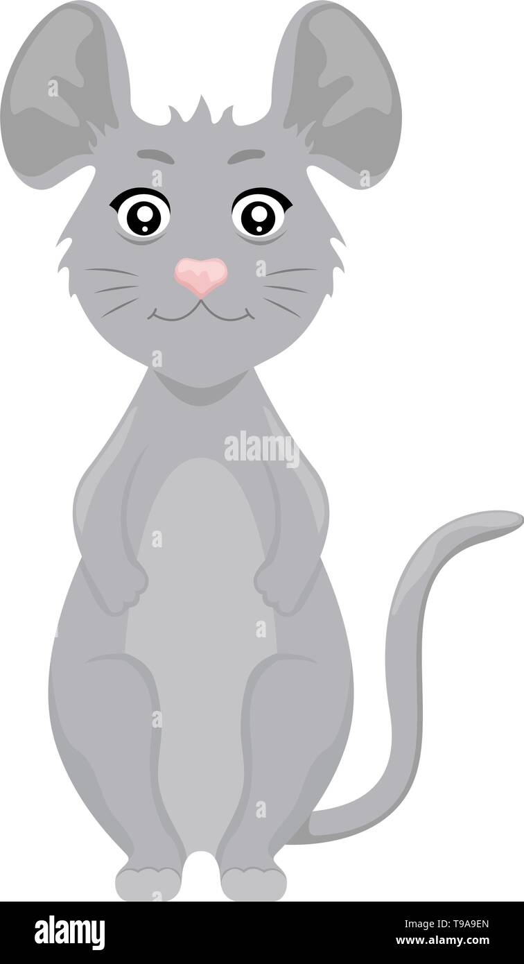 Cute cartoon mouse. Symbol of 2020. Vector Merry Christmas and Happy ...