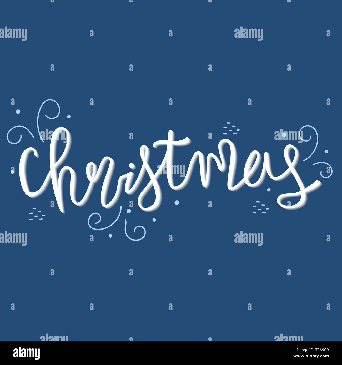 Holiday lettering and Xmas design. Hand drawn lettering quote ...