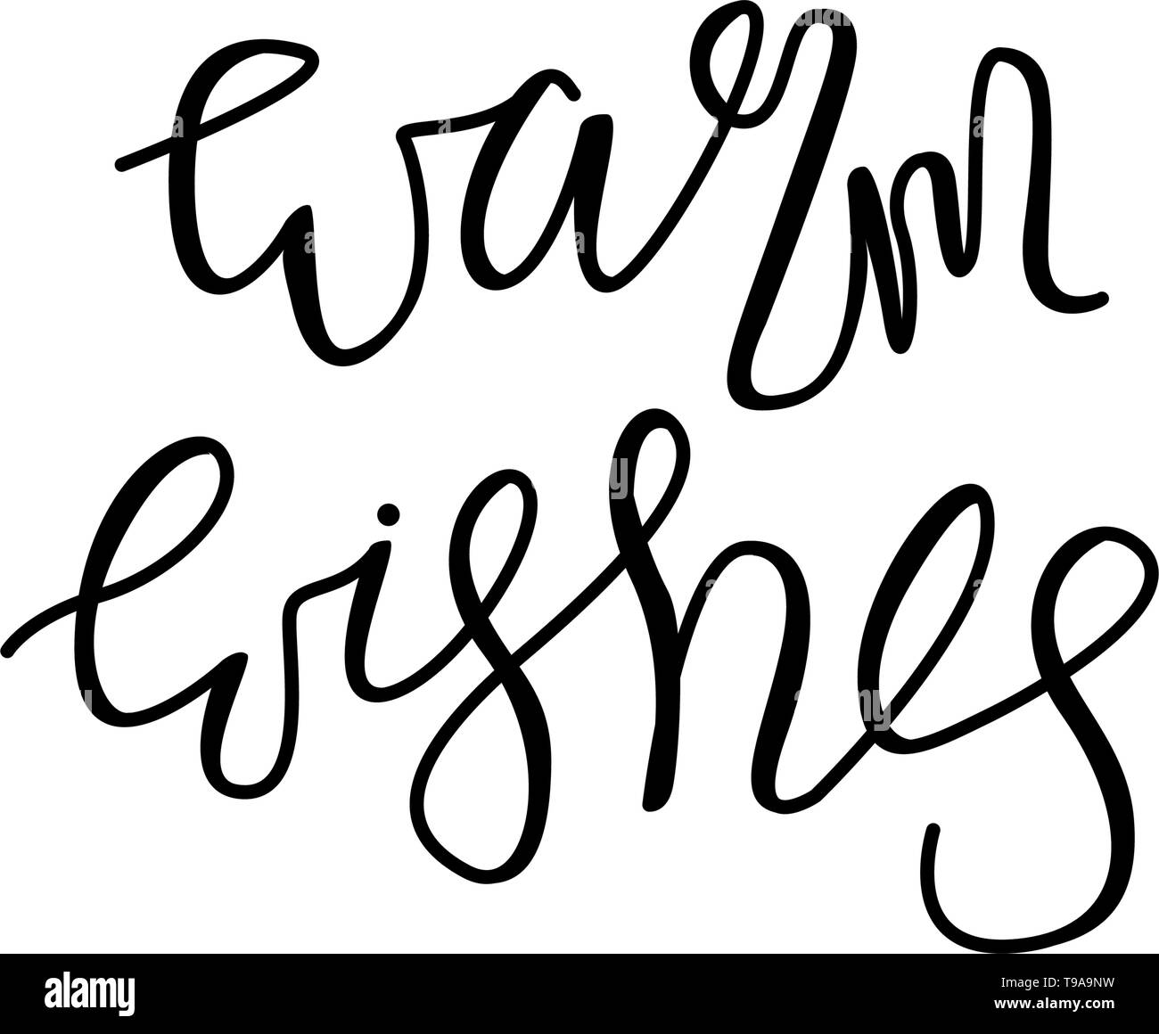 Holiday lettering and Xmas design. Hand drawn lettering quote. Warm ...