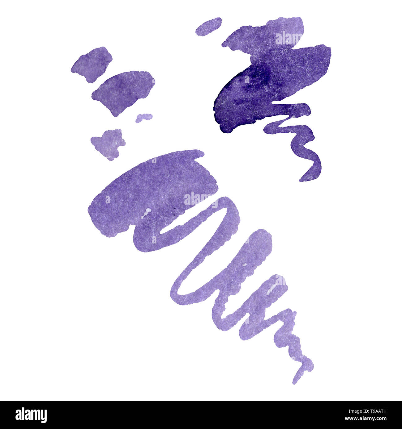 Abstract watercolor paper splash shapes isolated drawing. Illustration ...