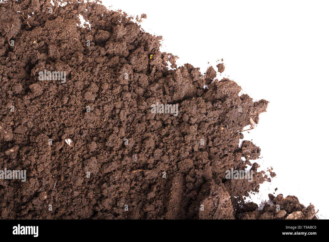 heap of soil isolated on white background Stock Photo - Alamy