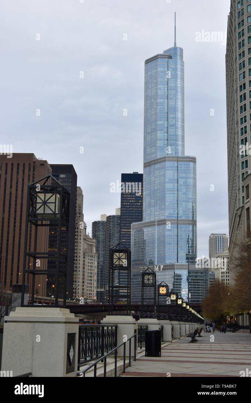 Trump International Hotel and Tower in central Chicago, Illinois, USA ...