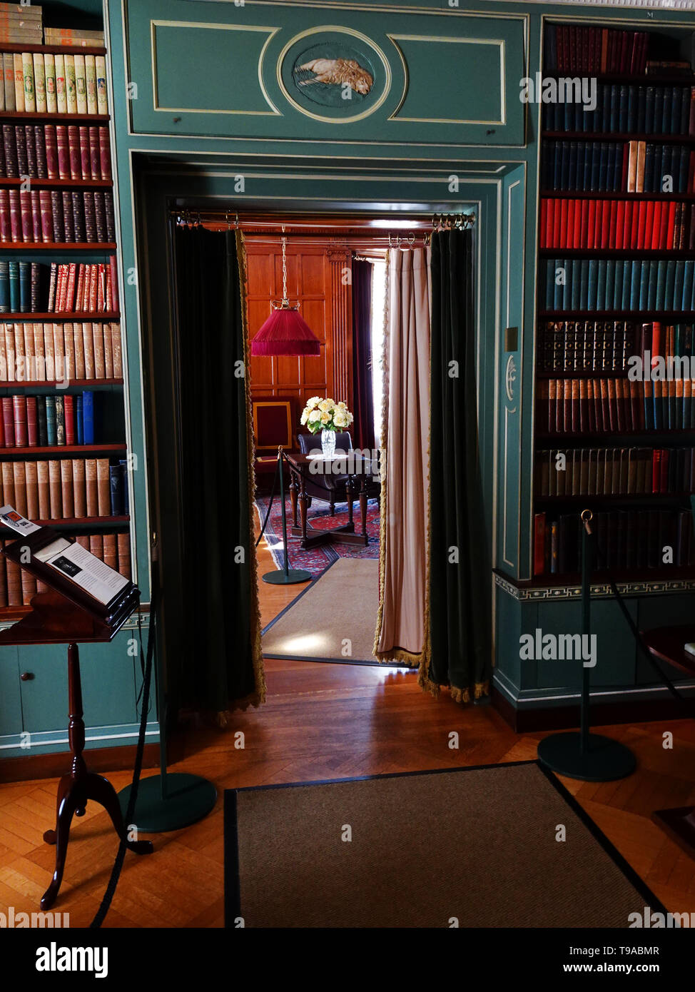 Entry into library in stately mansion Stock Photo - Alamy