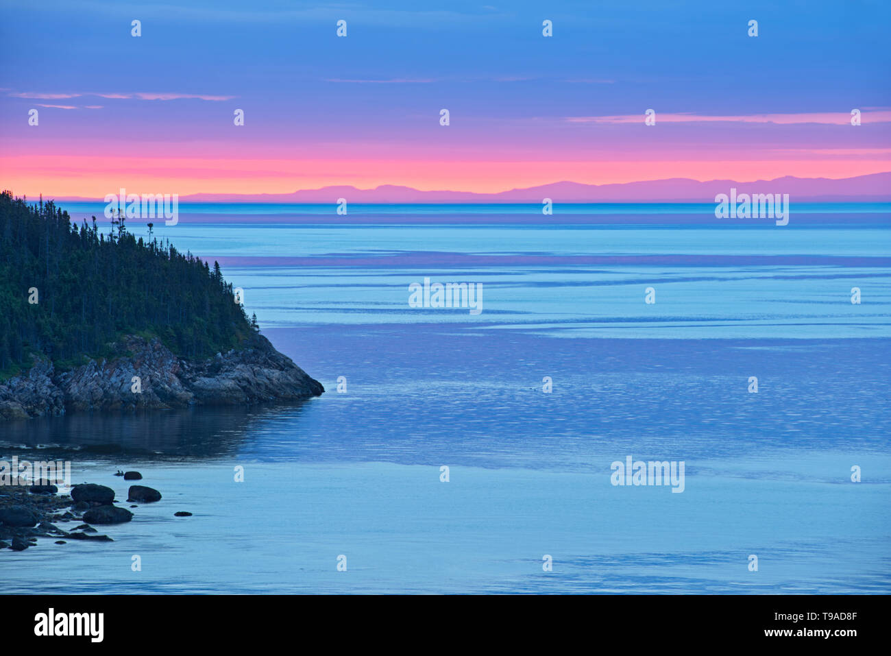Dawn along the North Shore of the Gulf of St. Lawrence Côte-Nord Quebec ...