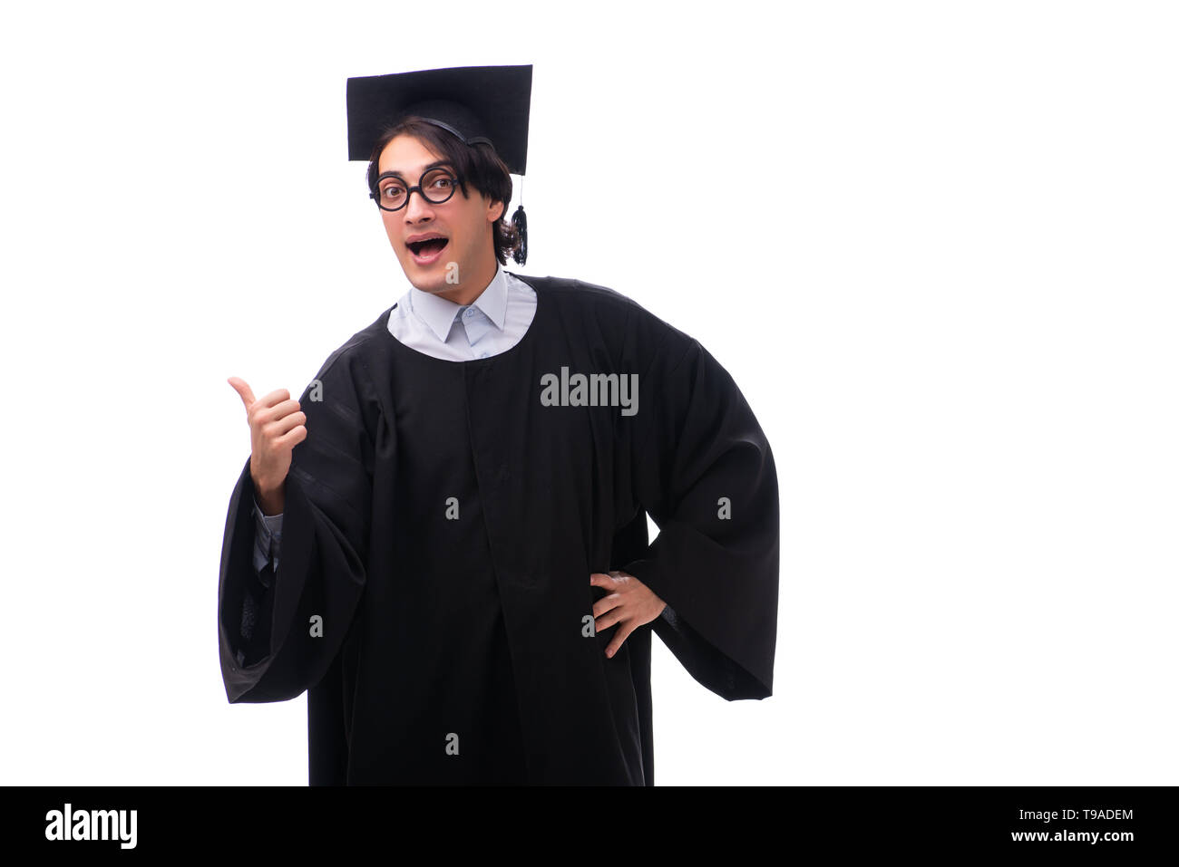 Young handsome man graduating hi-res stock photography and images - Alamy