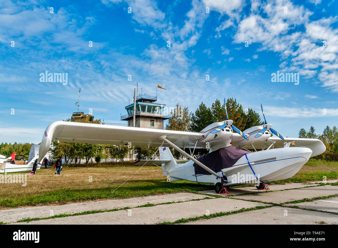 Airplane standing wing hi-res stock photography and images - Alamy