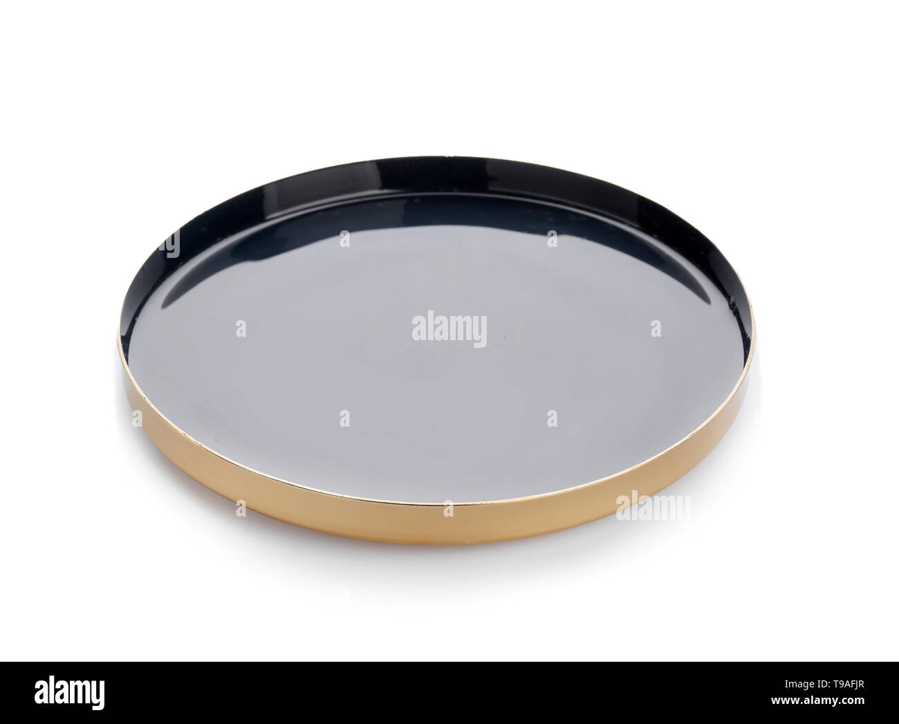 Clean color plate on white background Stock Photo - Alamy