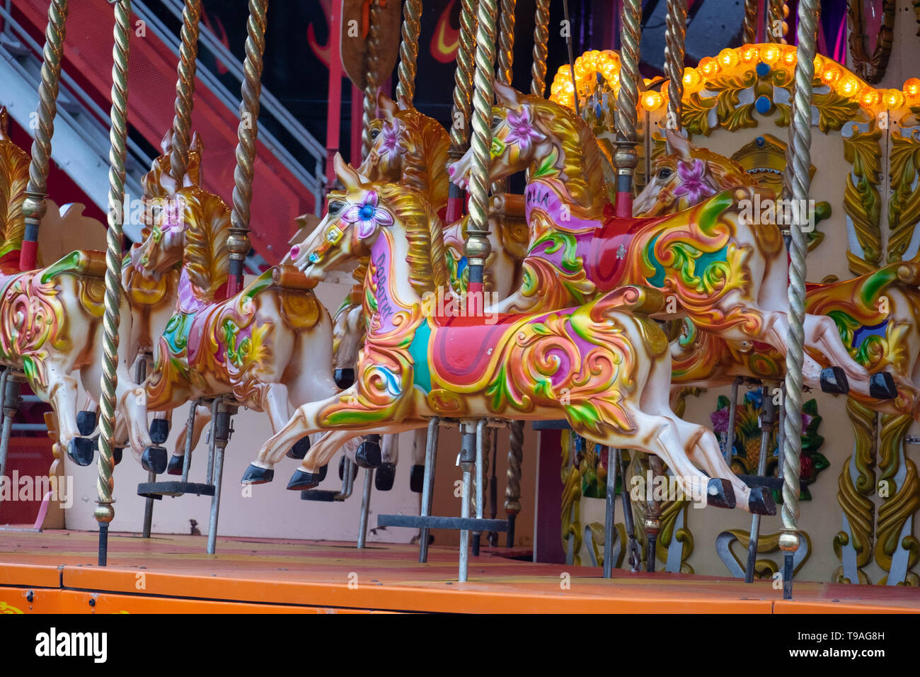 carousel fun fair Stock Photo - Alamy