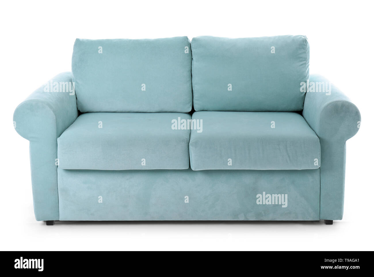 Comfortable sofa on white background Stock Photo - Alamy
