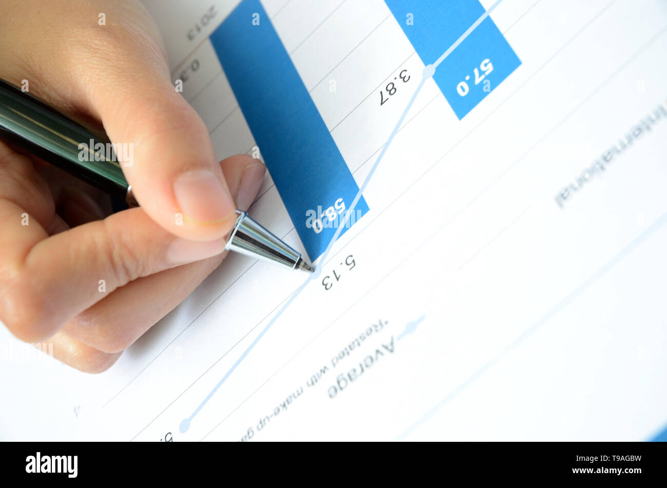 office activity, productivities, cost and graphic chart Stock Photo - Alamy