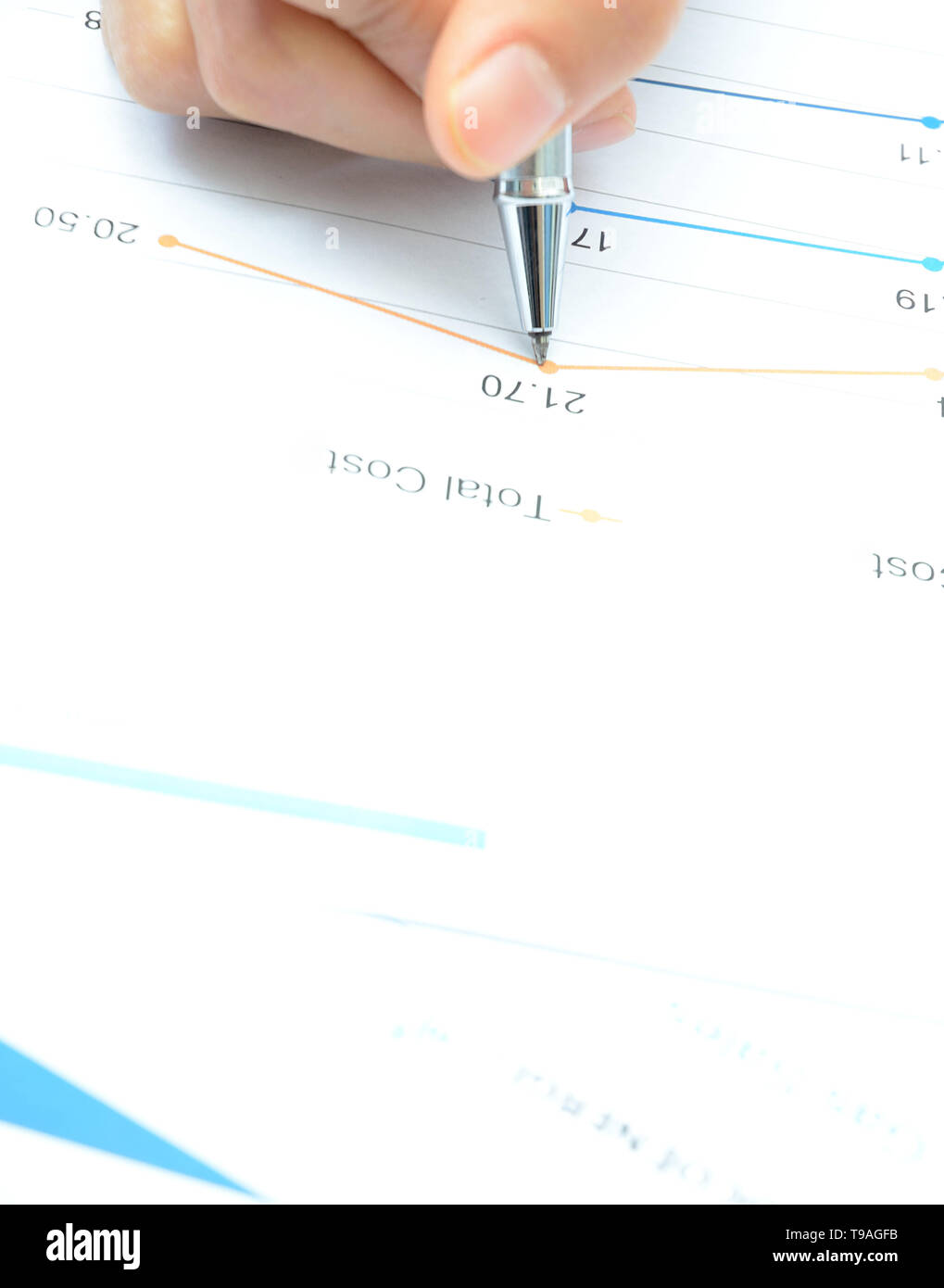 office activity, productivities, cost and graphic chart Stock Photo - Alamy