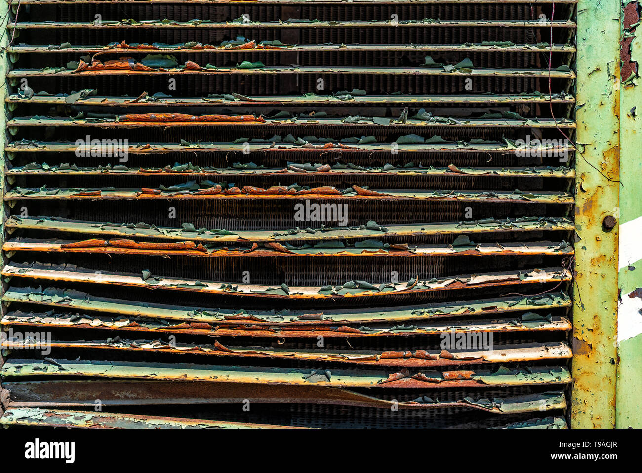Rusty wall of a diesel locomotive Stock Photo - Alamy