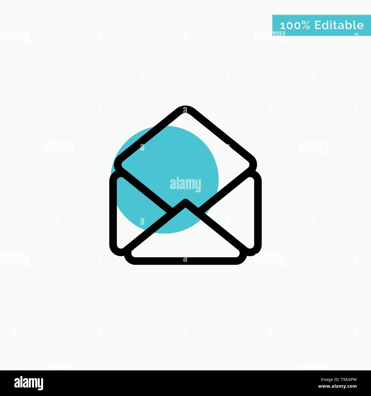 Business mail turquoise Stock Vector Images - Alamy