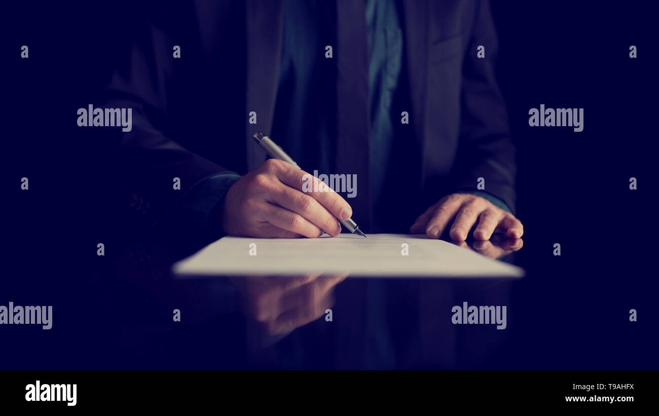 Politician Signing Document High Resolution Stock Photography and ...