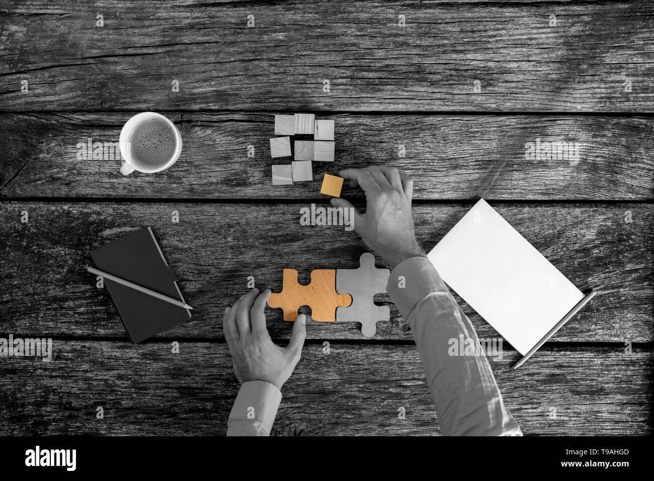 Problem solution assembling puzzles hi-res stock photography and images ...