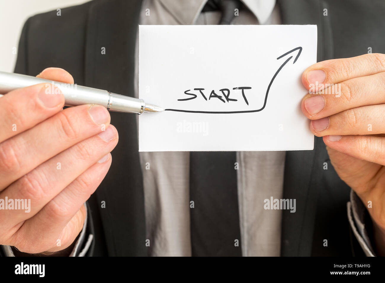 Work way up conceptual hi-res stock photography and images - Alamy