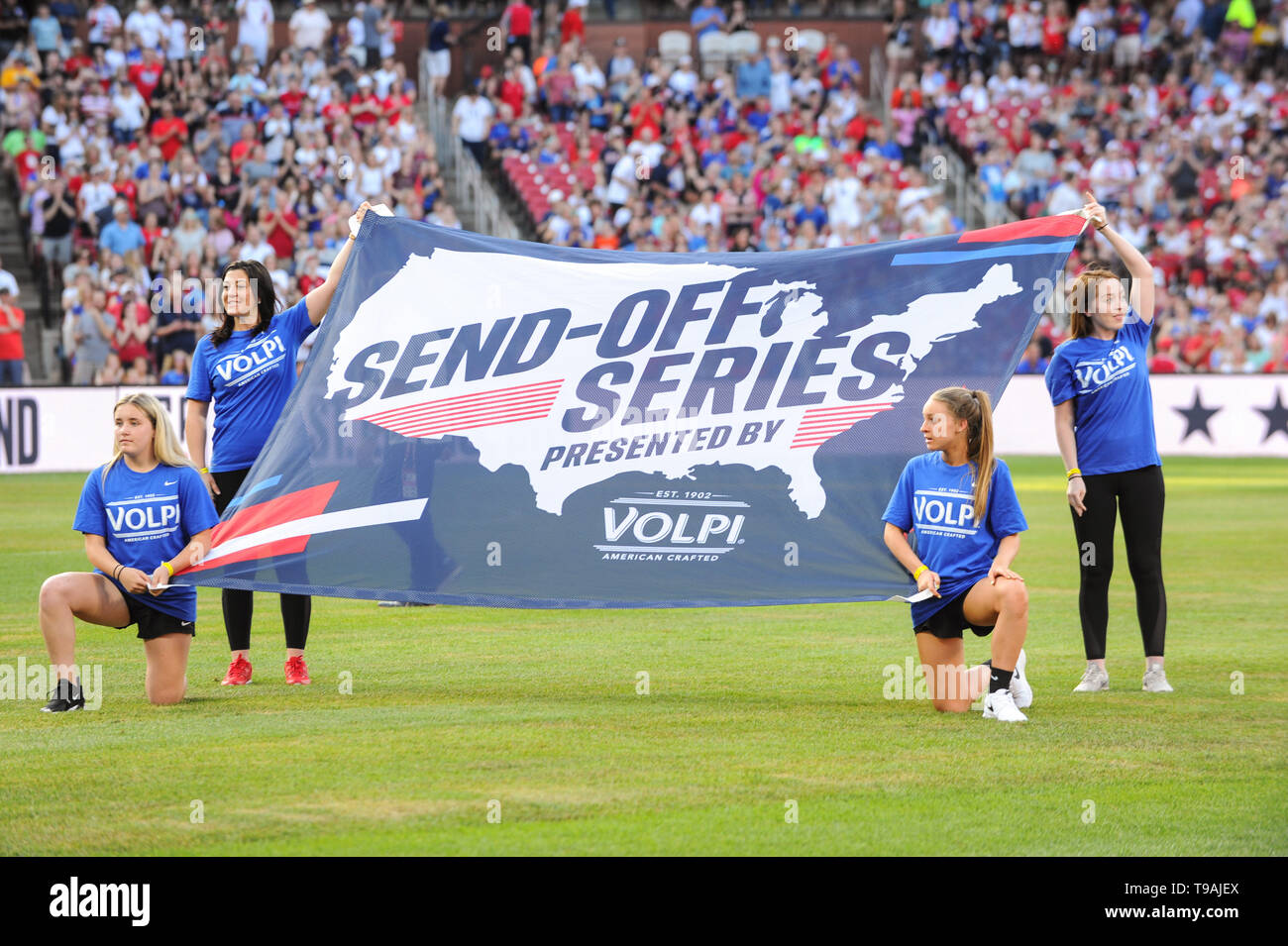 St. 16th May, 2019. The Send Off Series banner displayed before the ...