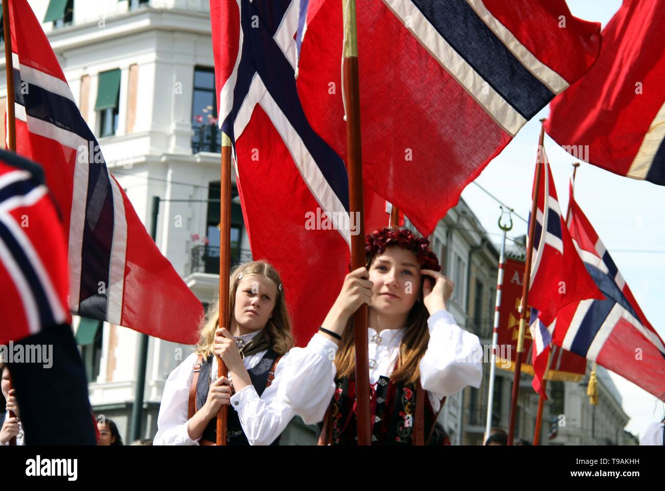 Oslo, Norway. 17th May, 2019. People parade to celebrate the Norwegian ...