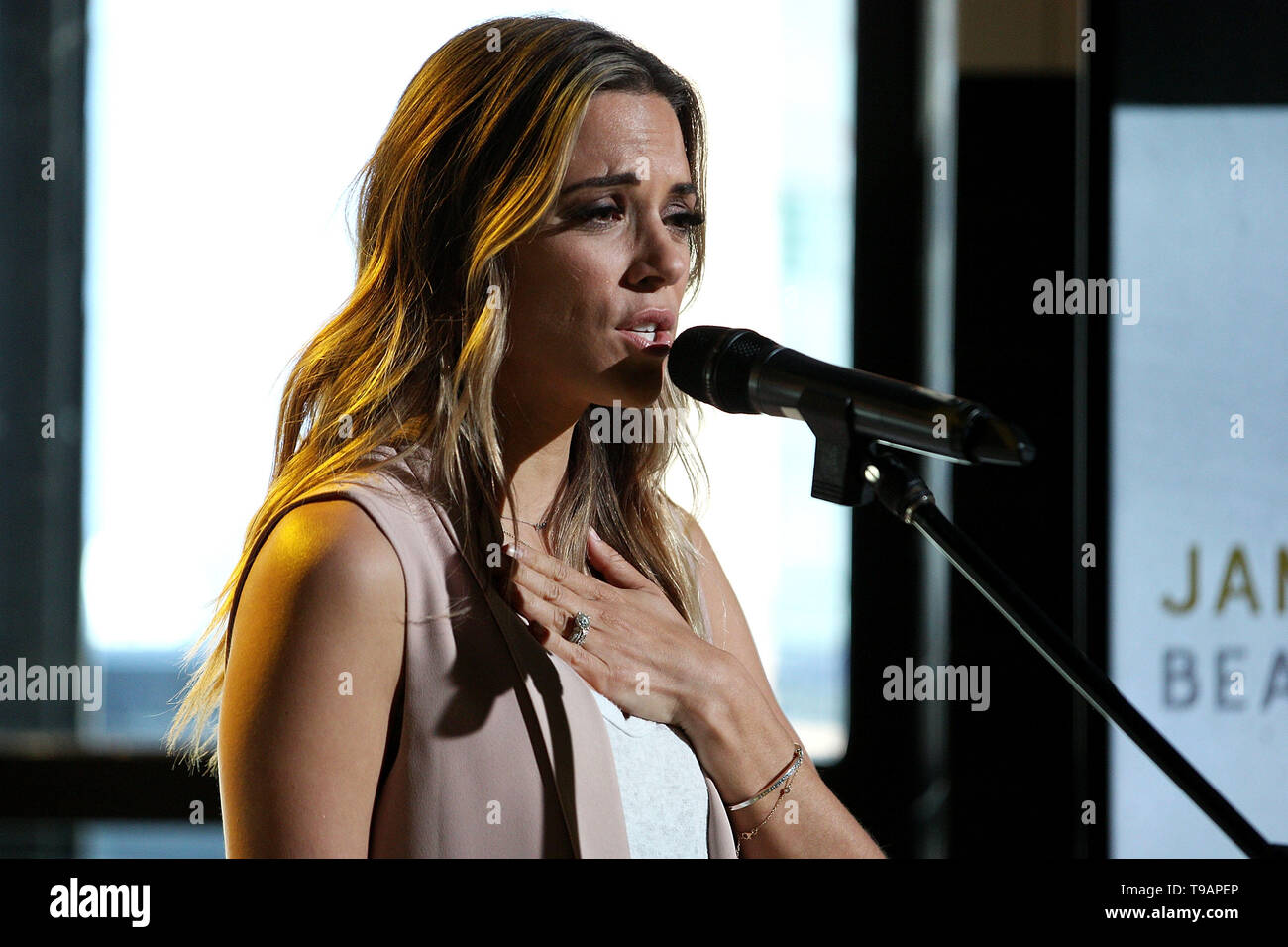 New York, USA. 17 May, 2019. Jana Kramer, performs at the BUILD Series ...