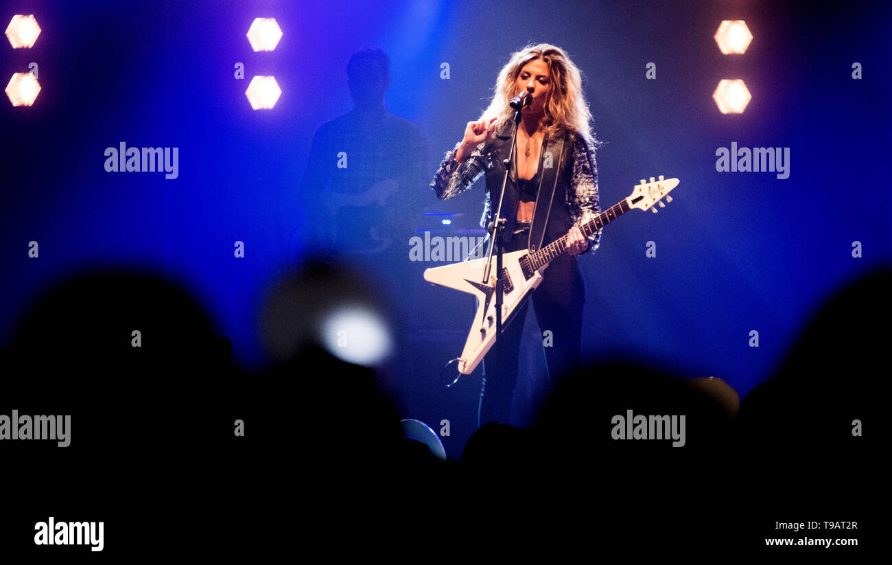 Gijon, Spain. 17th May, 2019. Spanish singer Miriam Rodriguez perfomns ...