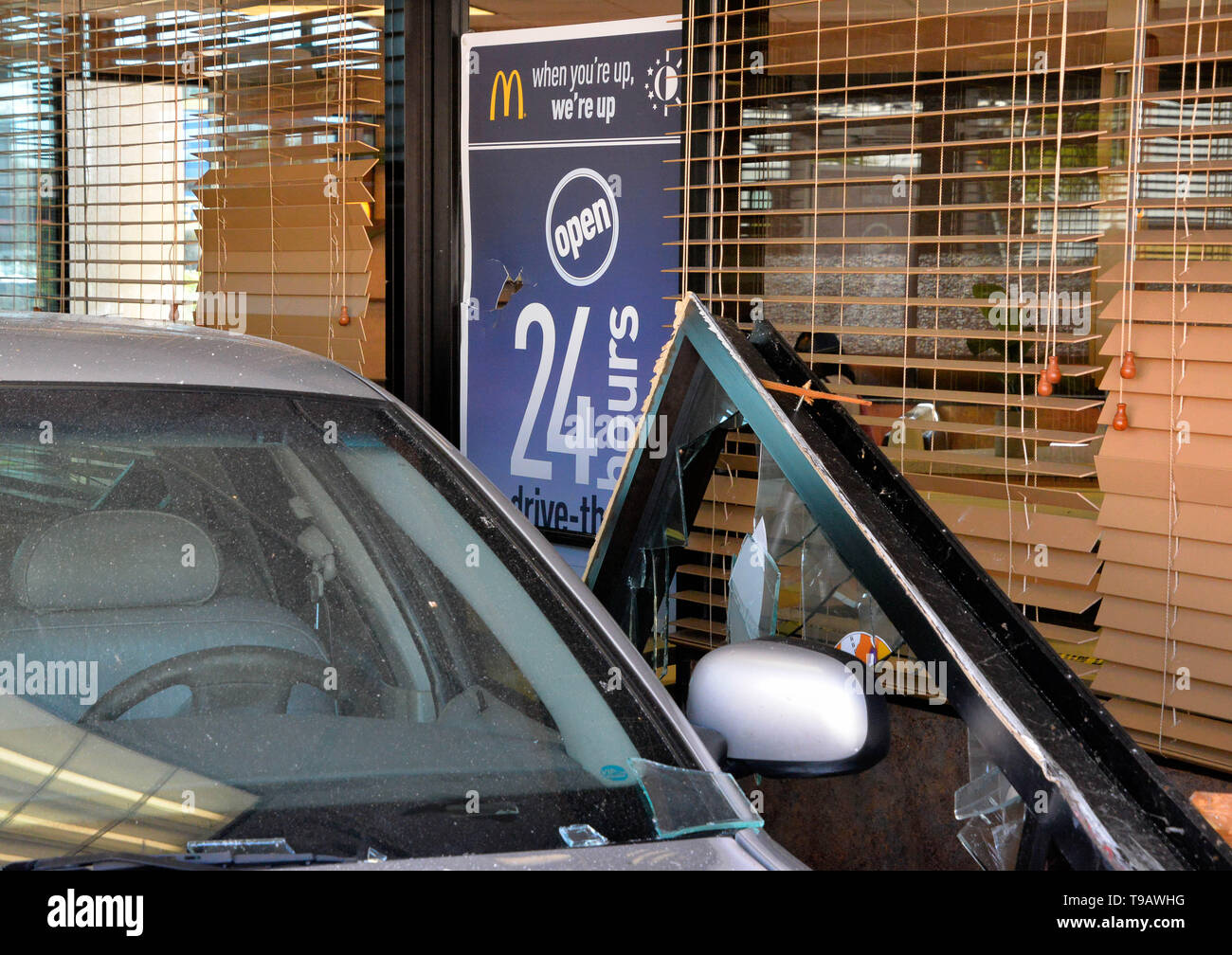 Melbourne, Florida. USA. May 17, 2019 A panicked driver who put his ...