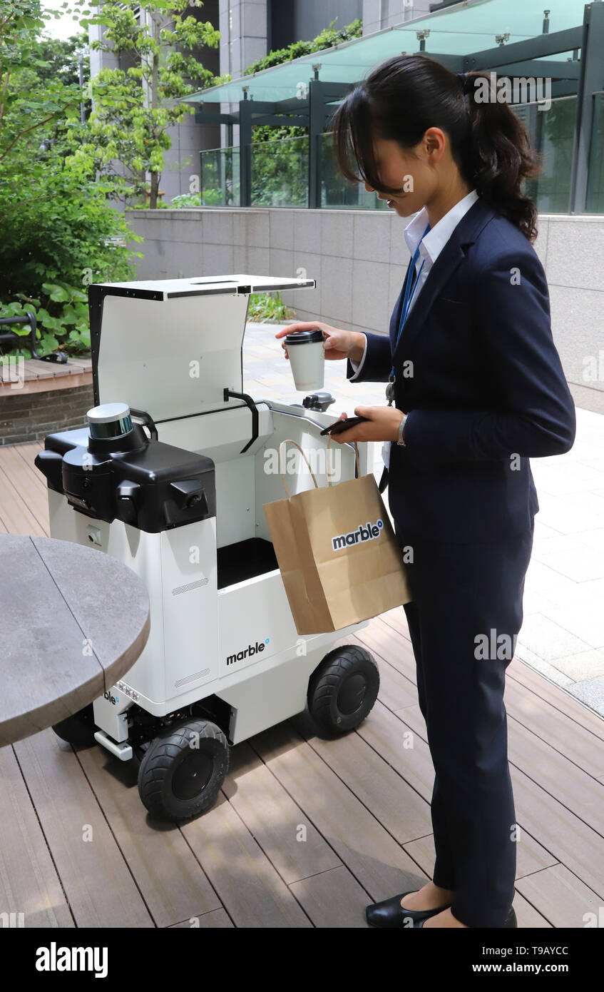 Tokyo, Japan. 17th May, 2019. Japan's Mitsubishi Estate demonstrates US ...