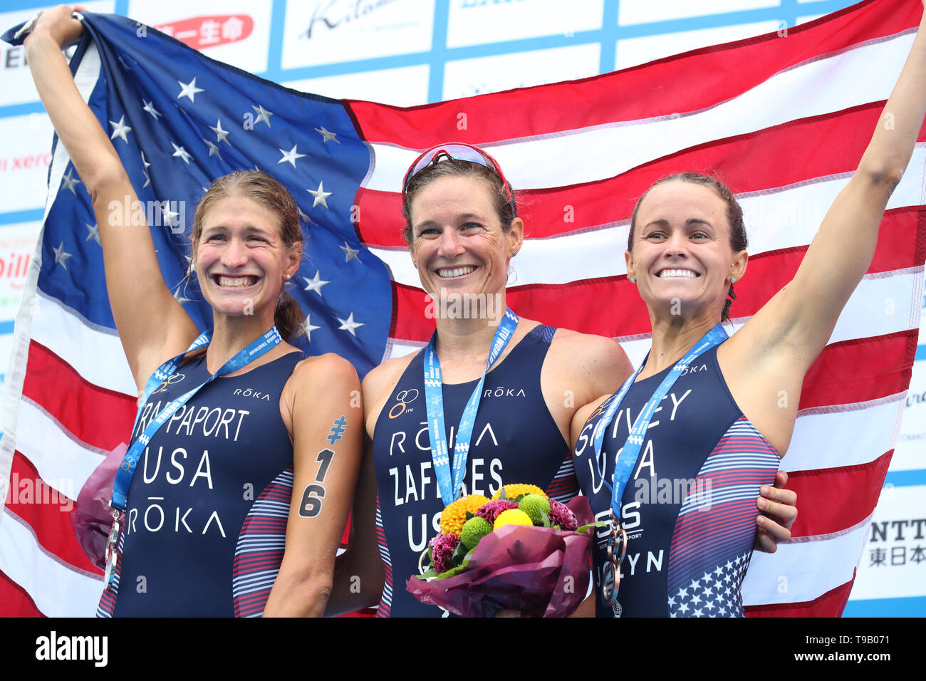 (L to R) Summer Rappaport, Katie Zaferes, Taylor Spivey (USA), MAY 18 ...