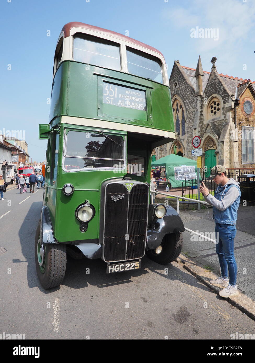 Vintage buses double decker hi-res stock photography and images - Alamy