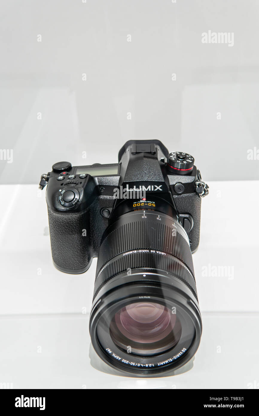 Panasonic Lumix 4K mirrorless camera on display at Panasonic exhibition ...