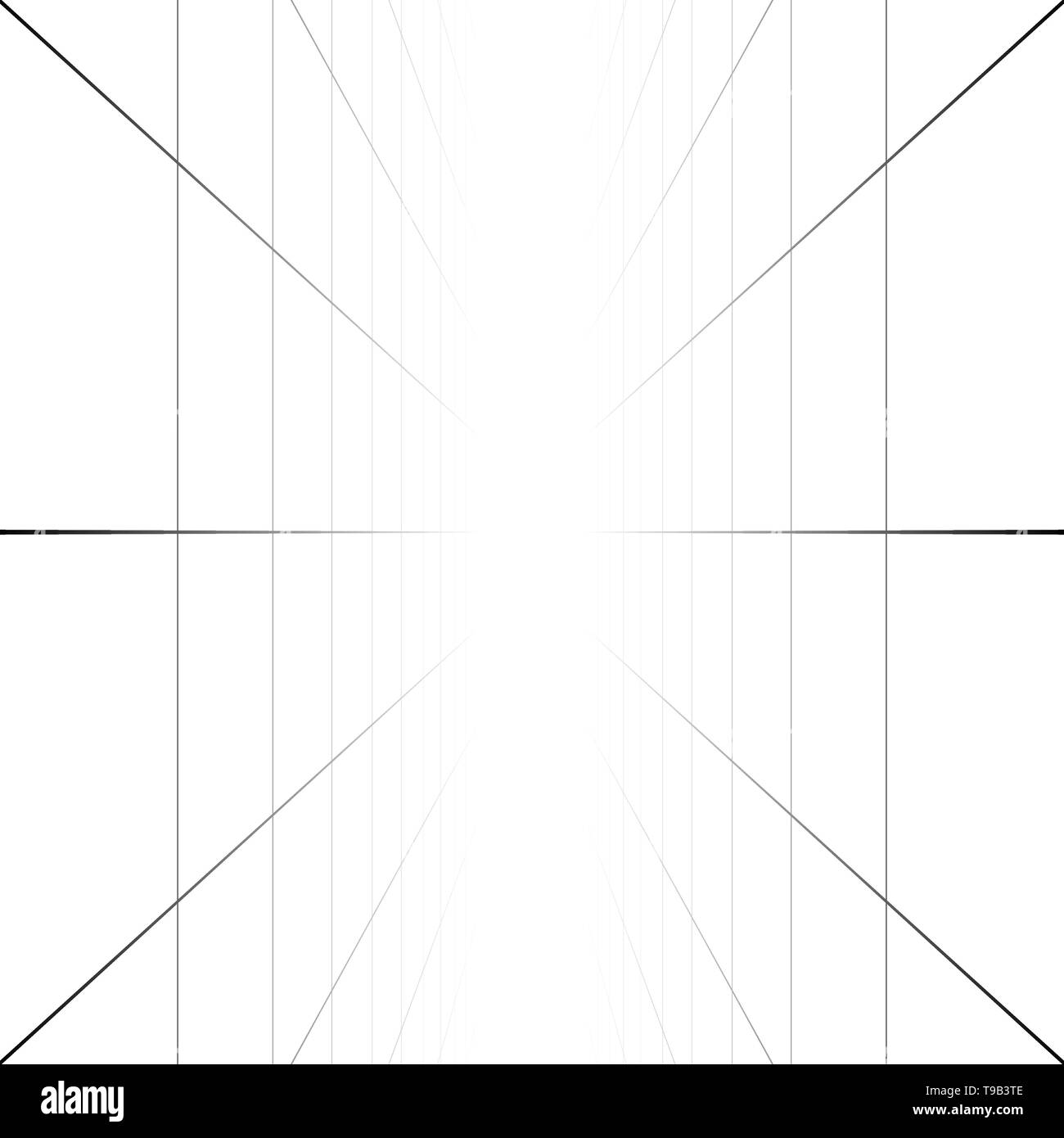 3d grid, mesh in perspective. Abstract geometric element with grid ...