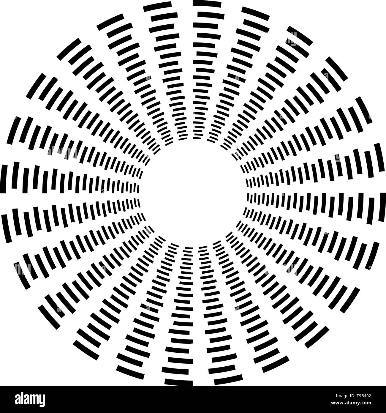 Spiral, swirl circle design element with dashed lines Stock Vector ...